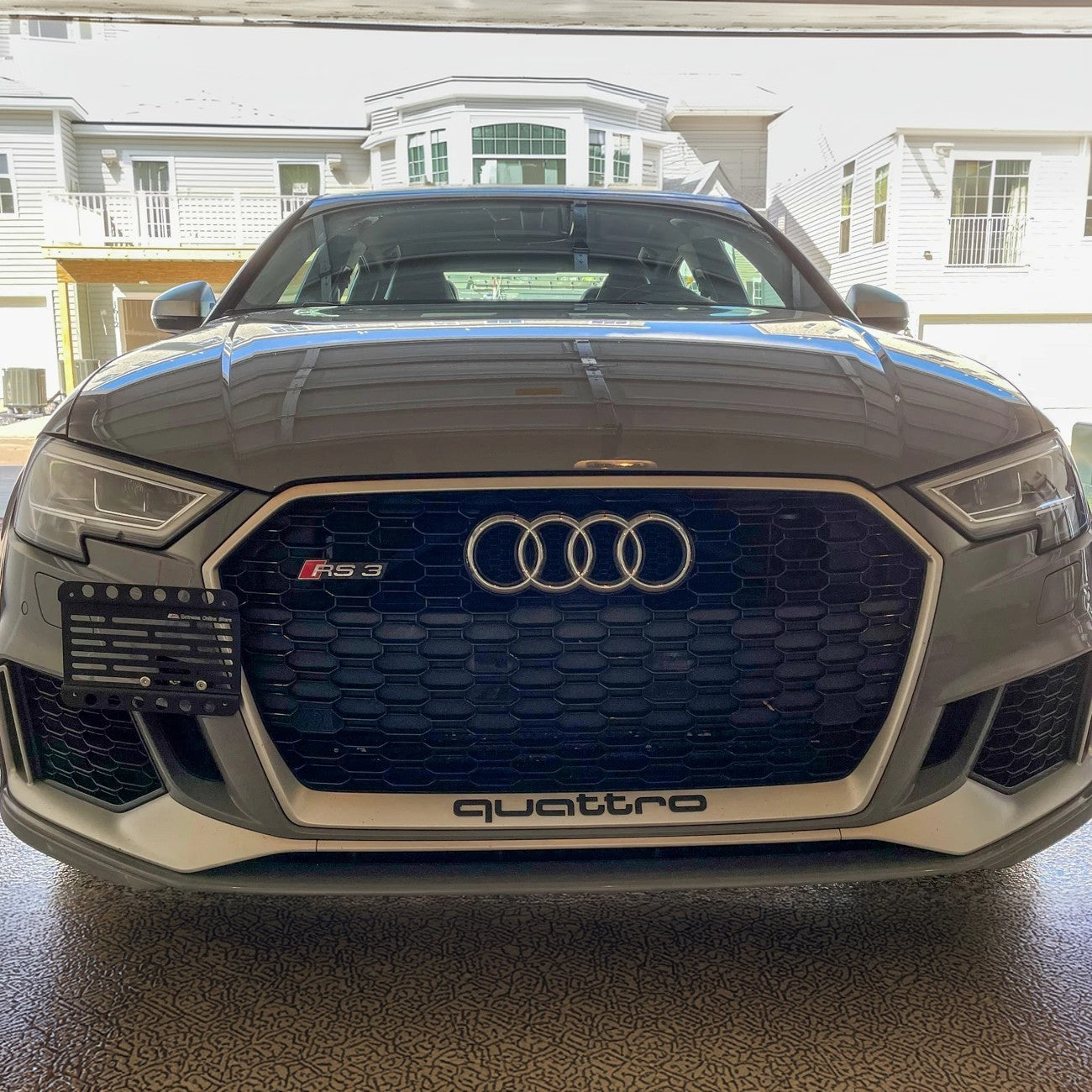 2017-20 Audi RS3 No Drill Front Tow Hook License Plate Mount Bracket ...