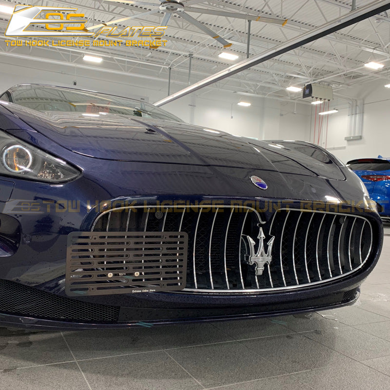 Maserati No Drill Front Bumper Tow Hook License Plate Mount Bracket ...
