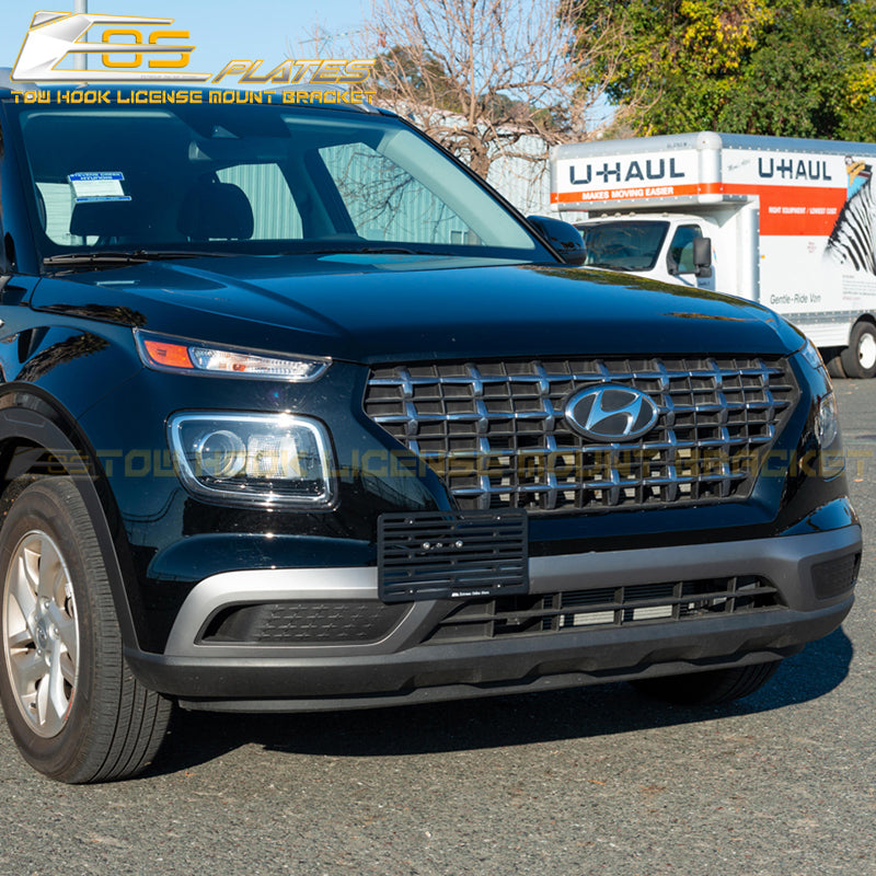 Hyundai No Drill Front Bumper Tow Hook License Plate Mount Bracket ...