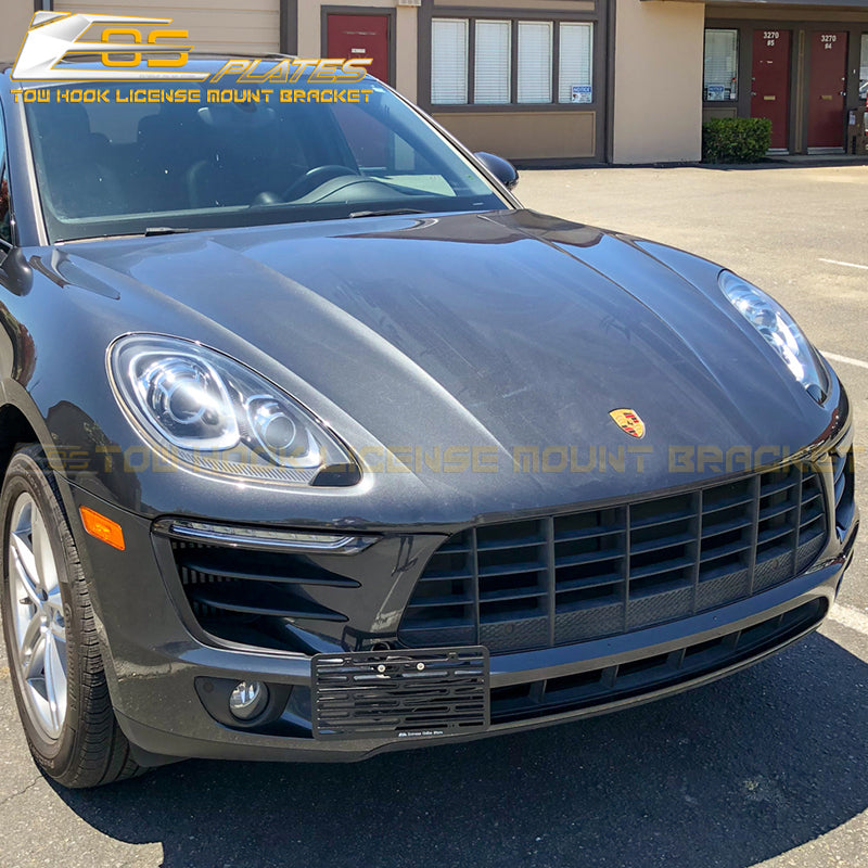 Porsche No Drill Front Bumper Tow Hook License Plate Mount Bracket ...